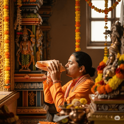 Exploring the Rituals of Using a Conch Shell in Puja: A Sacred ...